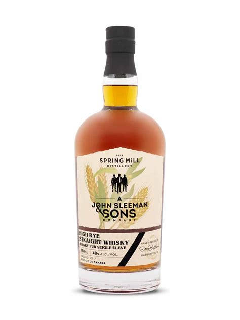 John Sleeman And Sons High Rye Straight Whisky Lcbo
