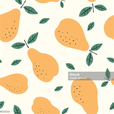 배와 매끄러운 패턴 과일 은 흰색 배경에 현대적인 질감을 빛 추상 벡터 그래픽 그림 가을에 대한 스톡 벡터 아트 및 기타 이미지