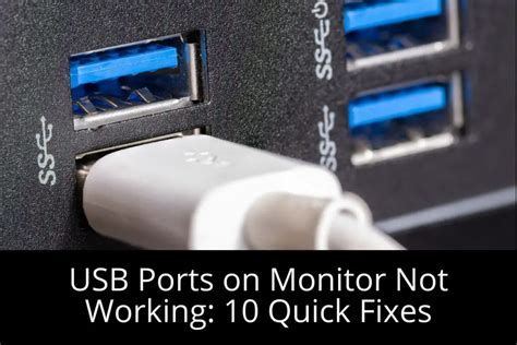 USB Ports On Monitor Not Working Quick Fixes And Solutions