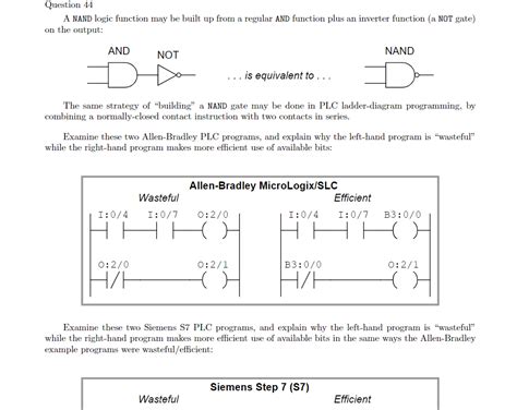 Question 44 A Nand Logic Function May Be Built Up