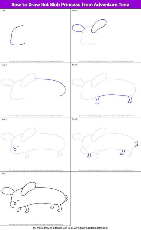 How To Draw Hot Blob Princess From Adventure Time Adventure Time Step By Step