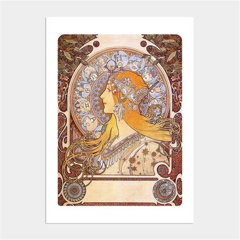 나의 사적인 그림 인테리어 포스터 액자 150번 알폰스 무하 Zodiac 감도 깊은 취향 셀렉트샵 29cm