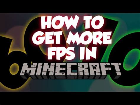 HOW TO GET MORE FPS IN MINECRAFT YouTube