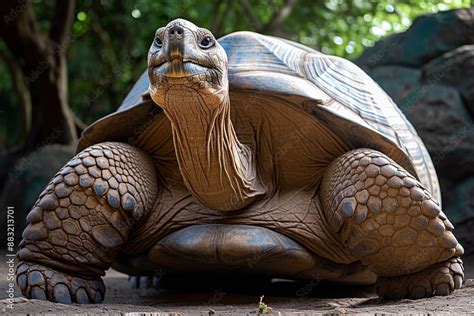 Big Tortoise Galapagos Giant Tortoise Is The Largest Living Species Of