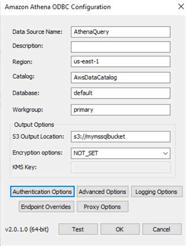 Create A Linked Server From SQL Server To AWS Athena Tables