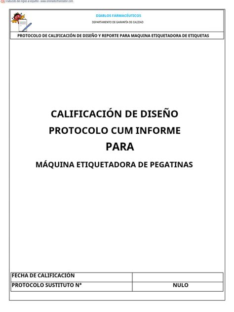 Design Qualification For Sticker Labeling Machine Enes Pdf Diseño Aluminio