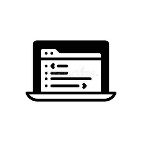 Icono Sólido Negro Para Codificación De Código Y Script Ilustración Del