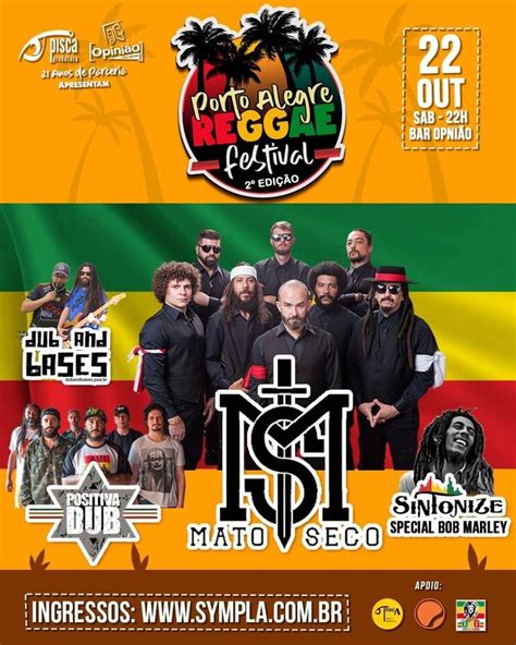 Porto Alegre Reggae Festival Neste Sábado 22 No Opinião às 22h