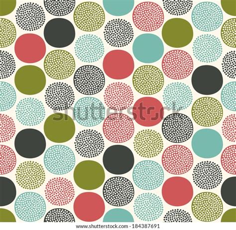 Seamless Dots Circles Pattern Stock Vector Royalty Free Shutterstock
