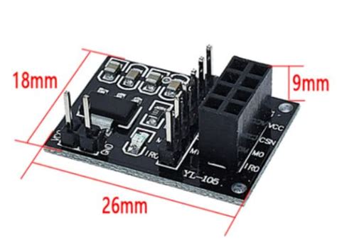 Black Socket Adapter Board For PIN NRF L Wireless Module R Faranux Electronics