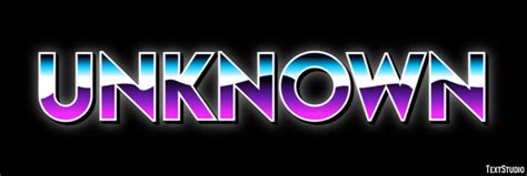 Unknown Text Effect And Logo Design Word