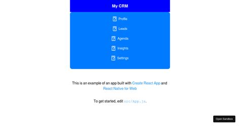 React Native Menu Forked Codesandbox