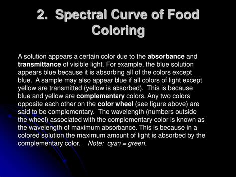 Food Coloring Absorbance Spectrum At Toby Metters Blog