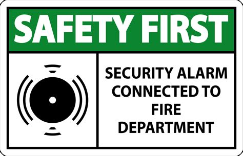Señal De Alarma De Seguridad Alarma De Seguridad Conectada Al