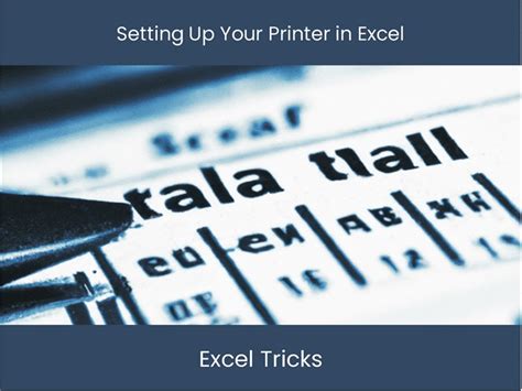 Get Printer Setup Tips With Excel Excel