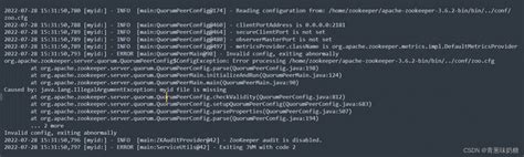Zookeeper Failed To Start Error Start Failed How To Solve Programmerah