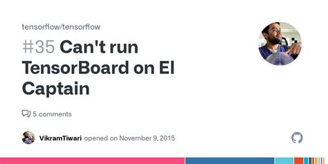 Cant Run Tensorboard On El Captain · Issue 35 · Tensorflowtensorflow