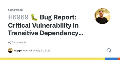 🐛 bug report critical vulnerability in transitive dependency form data
