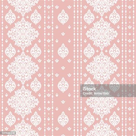 핑크와 화이트 럭셔리 장식 이음새가 있는 패턴 전통적인 터키어 인도 모티브 직물 및 섬유 벽지 포장 또는 원하는 아이디어에 적합합니다 0명에 대한 스톡 벡터 아트 및 기타
