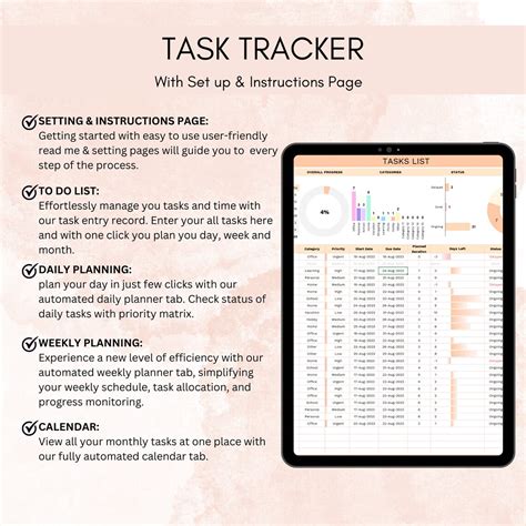 Tasks To Do Tracker Excel Template Manage And Plan Daily Weekly And Monthly Tasks To Do List