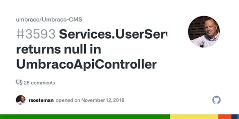 Servicesuserservice Returns Null In Umbracoapicontroller · Issue 3593 · Umbracoumbraco Cms