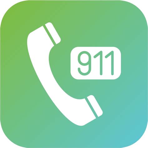 Premium Vector Call 911 Icon Style