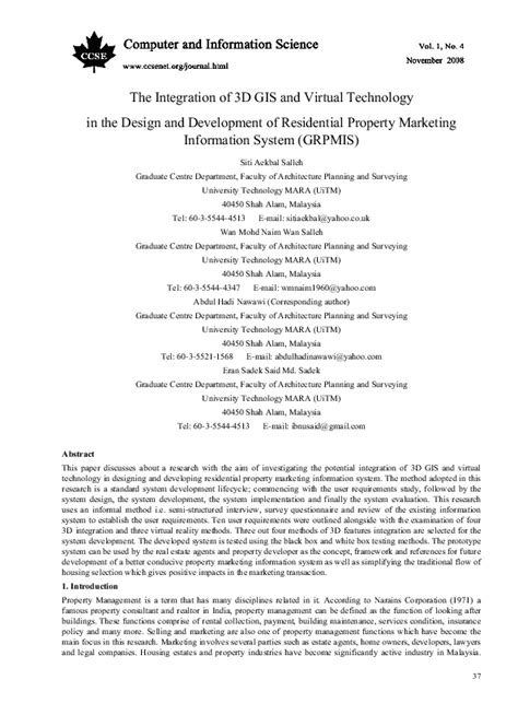 pdf the integration of 3d gis and virtual technology in the design