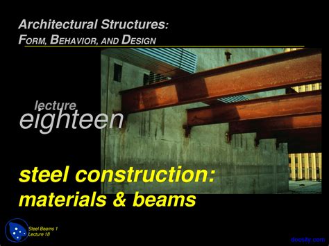 Steel Construction Architectural Structures Lecture Slides Docsity