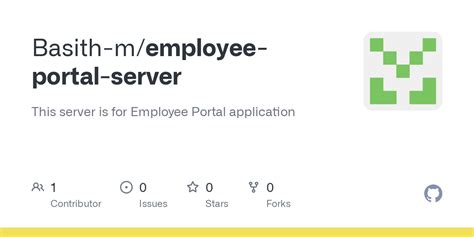 Github Basith Memployee Portal Server This Server Is For Employee