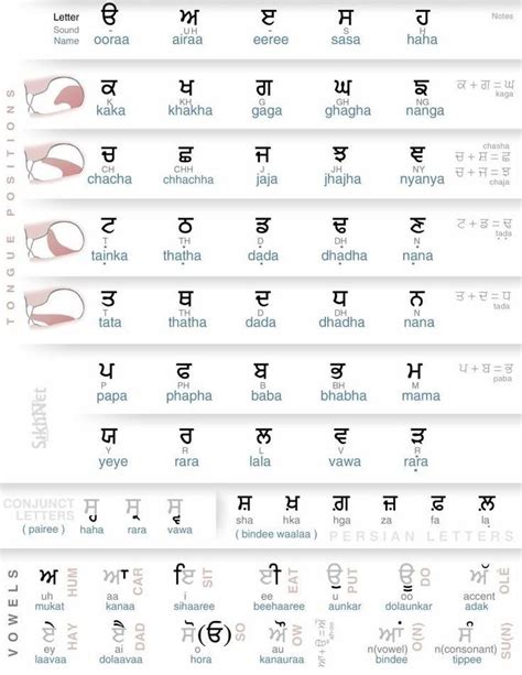 Punjabi Alphabet With English Translation Hindi Language Learning