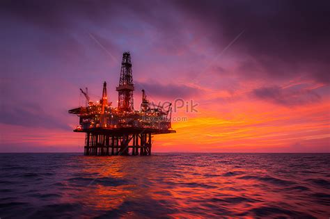 해외 석유 굴착 장치의 웅장한 전망