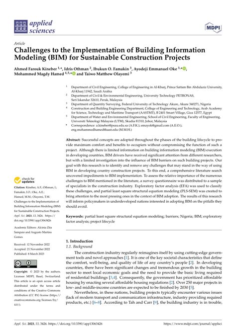 pdf challenges to the implementation of building information modeling