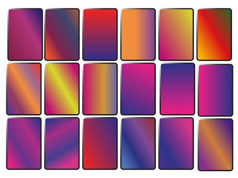 Premium Vector Gradient Set Color Combination Gradient Swatches