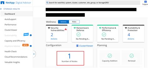 Active Iq Digital Advisor Does Not Display Information Of A Certain Node In Dashboard Netapp