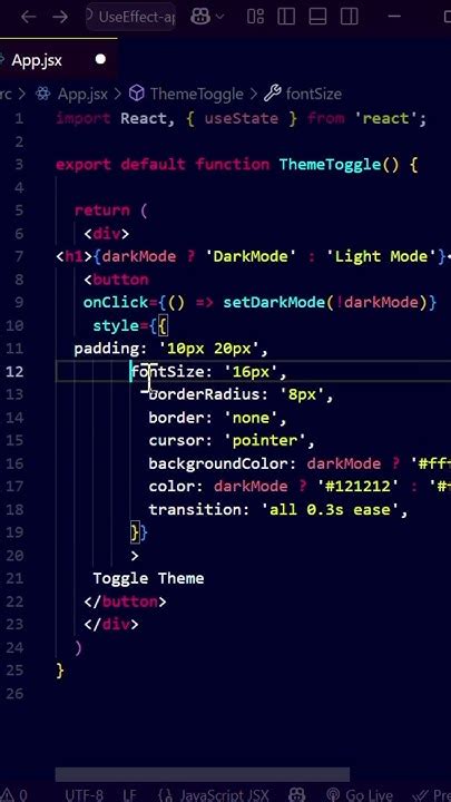 Light And Dark Mode Toggle Using React Js Youtube
