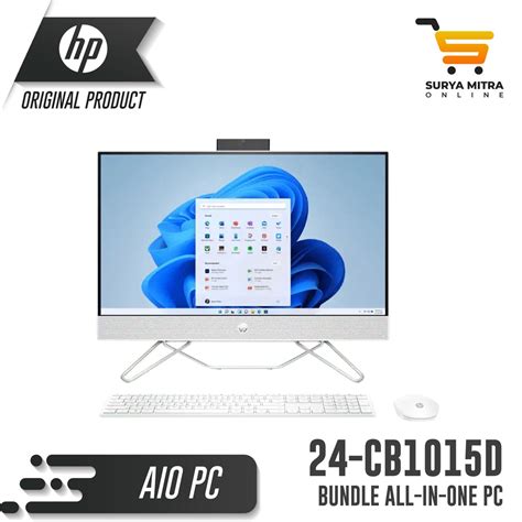 Jual PC HP AIO 24 CB1015D I5 1235U 8GB 512GB SSD 23 8 FHD Win11 OHS Shopee Indonesia