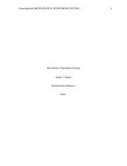 Understanding Biostatistics Hypothesis Testing In Public Health Course Hero