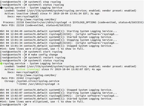 How To Start Stop And Query The Status Of Rsyslog On A Systemd System