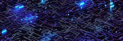 Premium Photo Seamless Pattern With Texture Of Digital Circuit Lines
