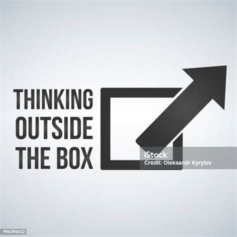 프레임 및 화살표 상자 개념 밖에 서 생각 합니다 벡터 그림을 흰색 배경에 고립입니다 0명에 대한 스톡 벡터 아트 및 기타