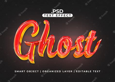 Premium Psd Ghost Text Effect