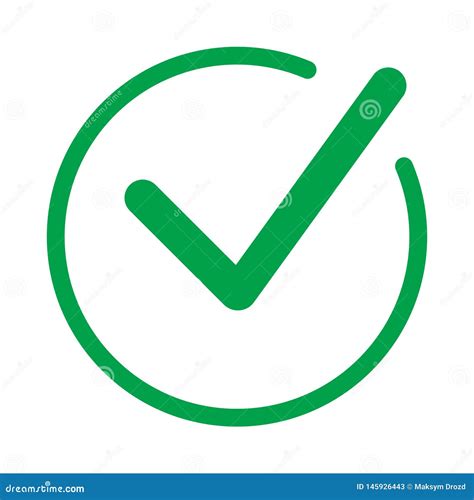 Green Tick Icon Vector Symbol Checkmark Isolated On White Background Checked Icon Or Correct