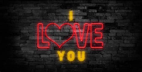 나는 당신을 사랑합니다 벽돌 배경에 네온 사인 발렌타인 데이에 대 한 사랑과 로맨스를 주제로 한 벡터 일러스트레이션 0명에 대한 스톡 사진 및 기타 이미지 Istock