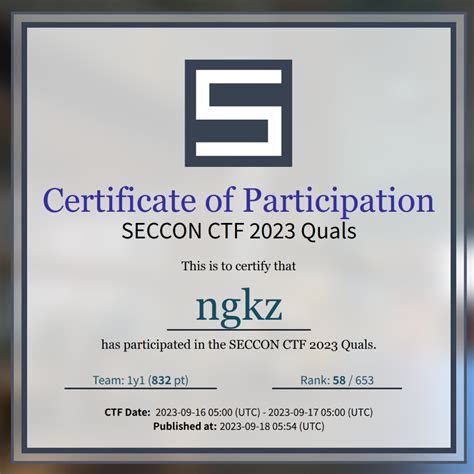 Seccon 2023 Quals Writeup
