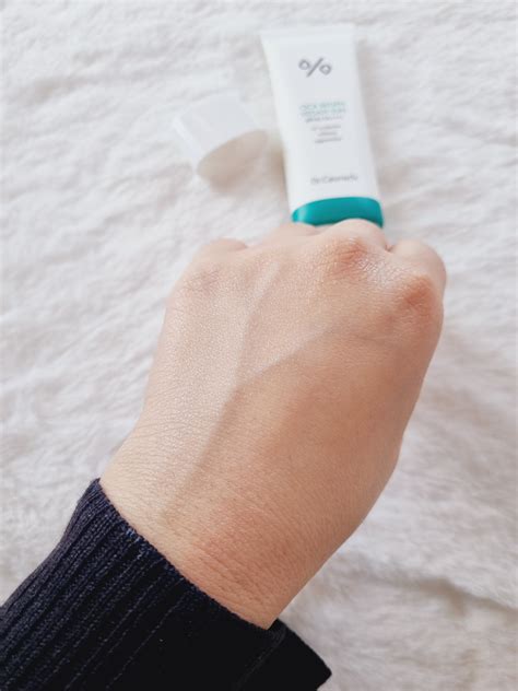 Simply Saima – Dr Ceuracle Cica Regen Vegan Sun SPF50 PA++++ Swatch 3 ...