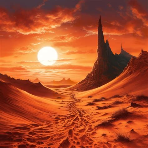 Premium Ai Image Sands Of Wonder A Surreal Desert Landscape With