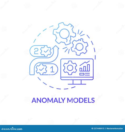 Anomaly Models Blue Gradient Concept Icon Royalty Free Cartoon