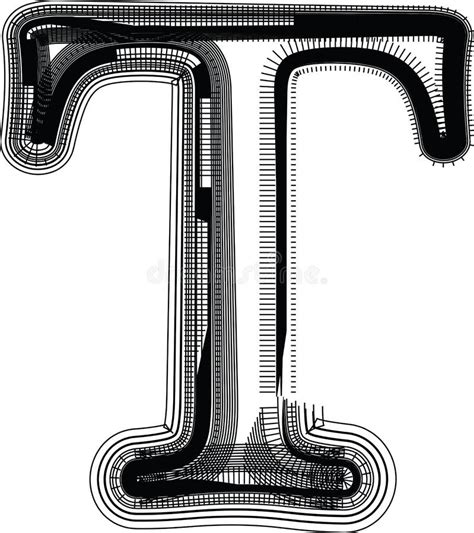 Font Illustration Letter T Stock Vector Illustration Of Alphabet