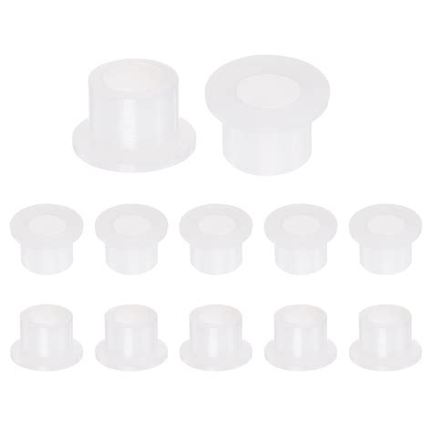 Uxcell 12 Pack Flanged Sleeve Bearings Plastic Bushings 55mm Bore X 8