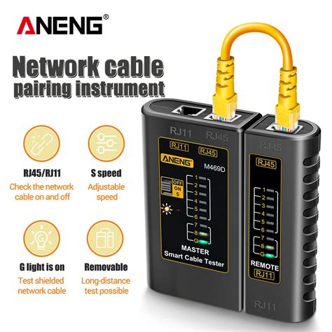 ANENG M469D Cable Lan Tester Network Cable Tester RJ45 RJ11 RJ12 CAT5